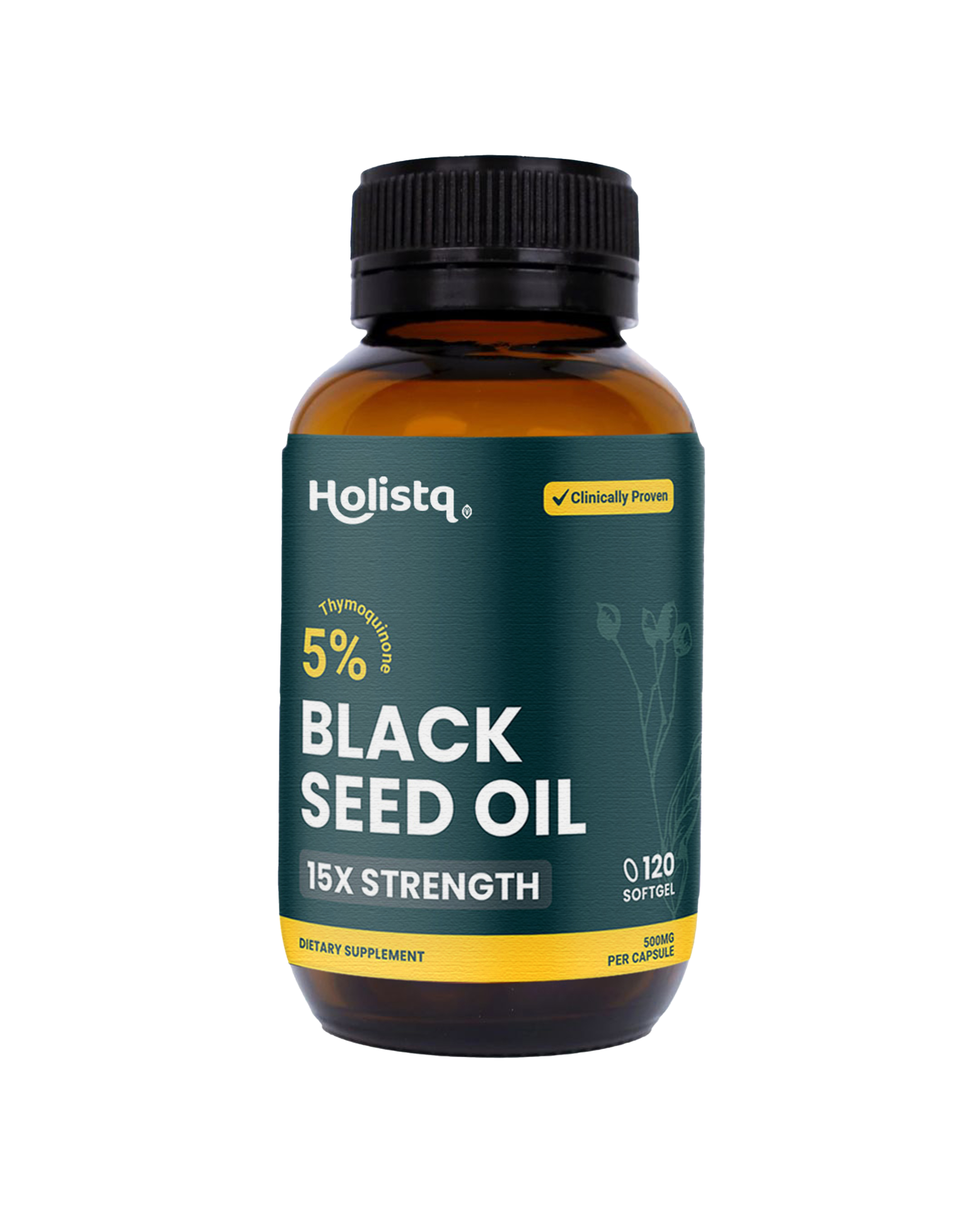 Black Seed Oil 120 Capsules - Natural Wellness Supplement | Holistq
